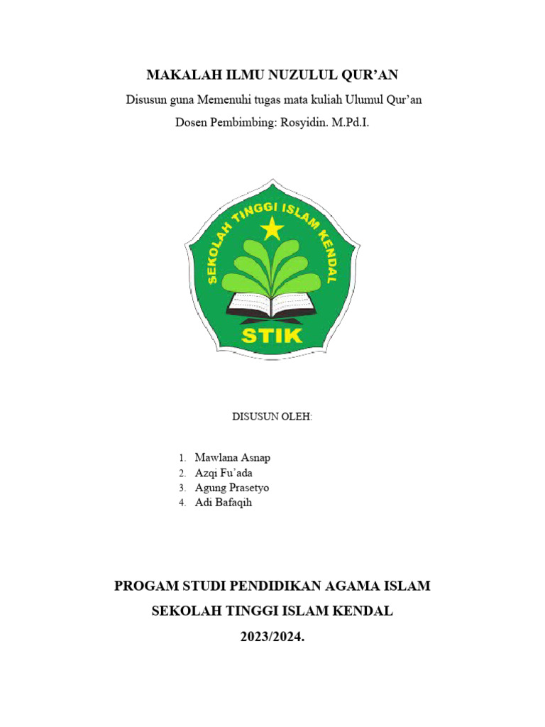 Makalah Ilmu Nuzulul Qur | PDF