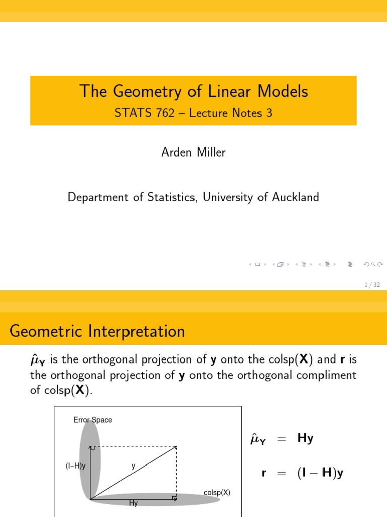Linear Model 3 | PDF | Errors And Residuals | Degrees Of Freedom (Statistics)