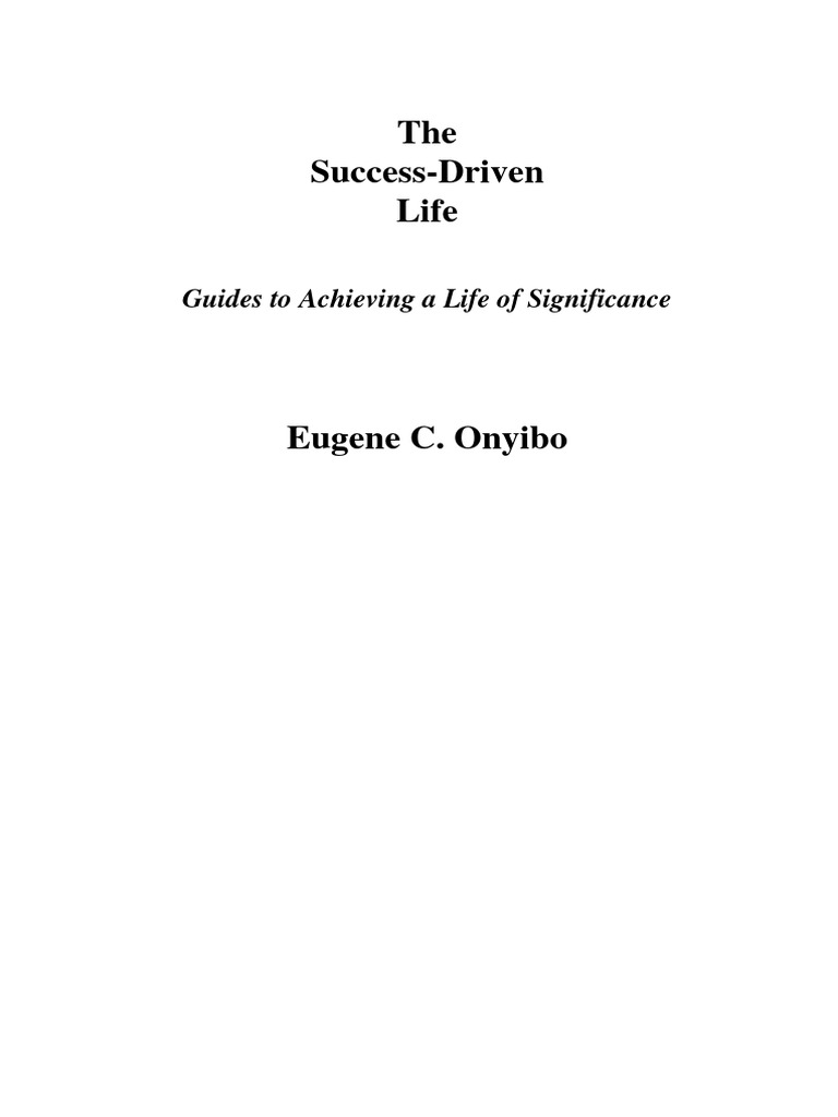 The Success-Driven Life | PDF | Knowledge | Disciplines