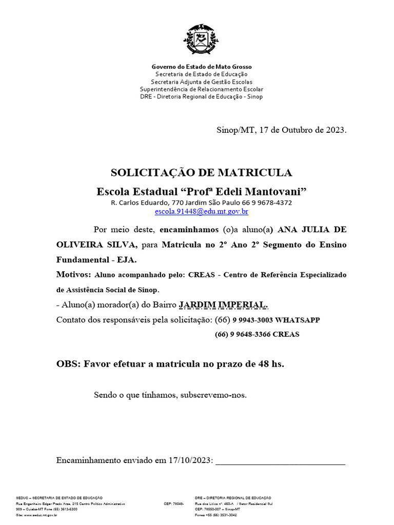 Encaminhamento Via CREAS | PDF