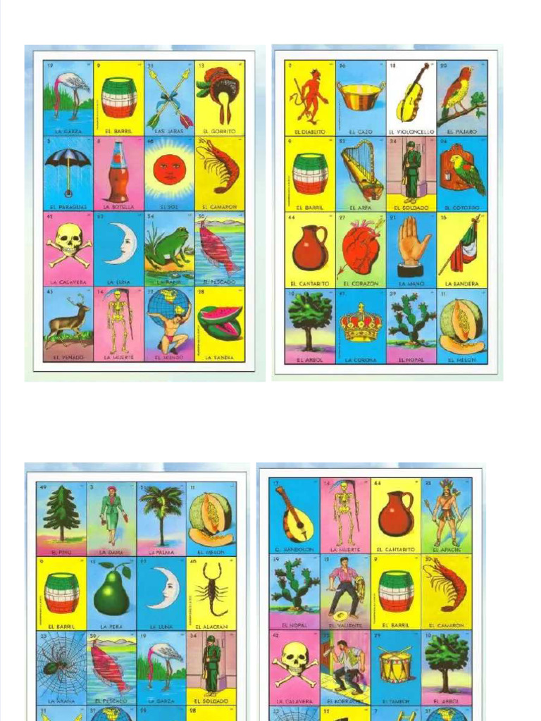Tablas Loteria Mexicana - Compress | PDF