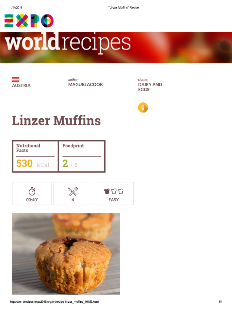 Linzer Muffins - Recipe | PDF