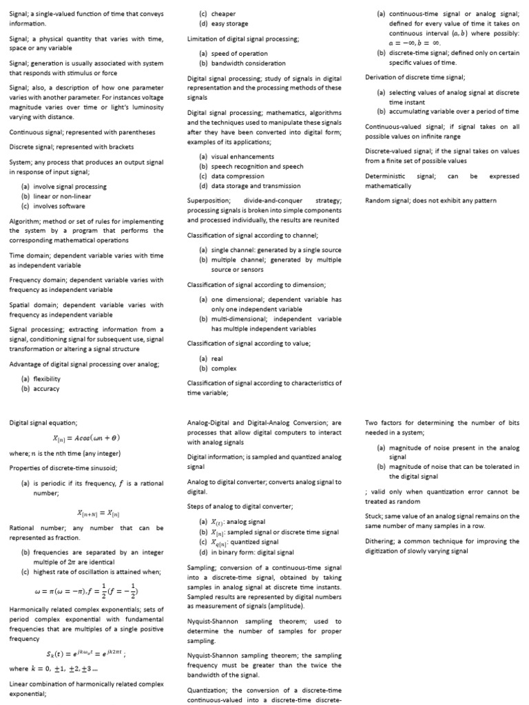 Signal Download Free Pdf Discrete Time And Continuous Time