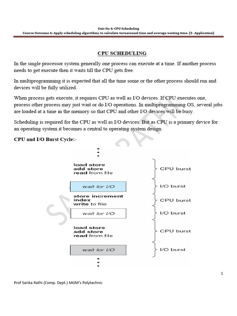 Cpu Scheduling OSY | PDF | Scheduling (Computing) | Process (Computing) Cpu Scheduling OSY | PDF | Scheduling (Computing) | Process (Computing)