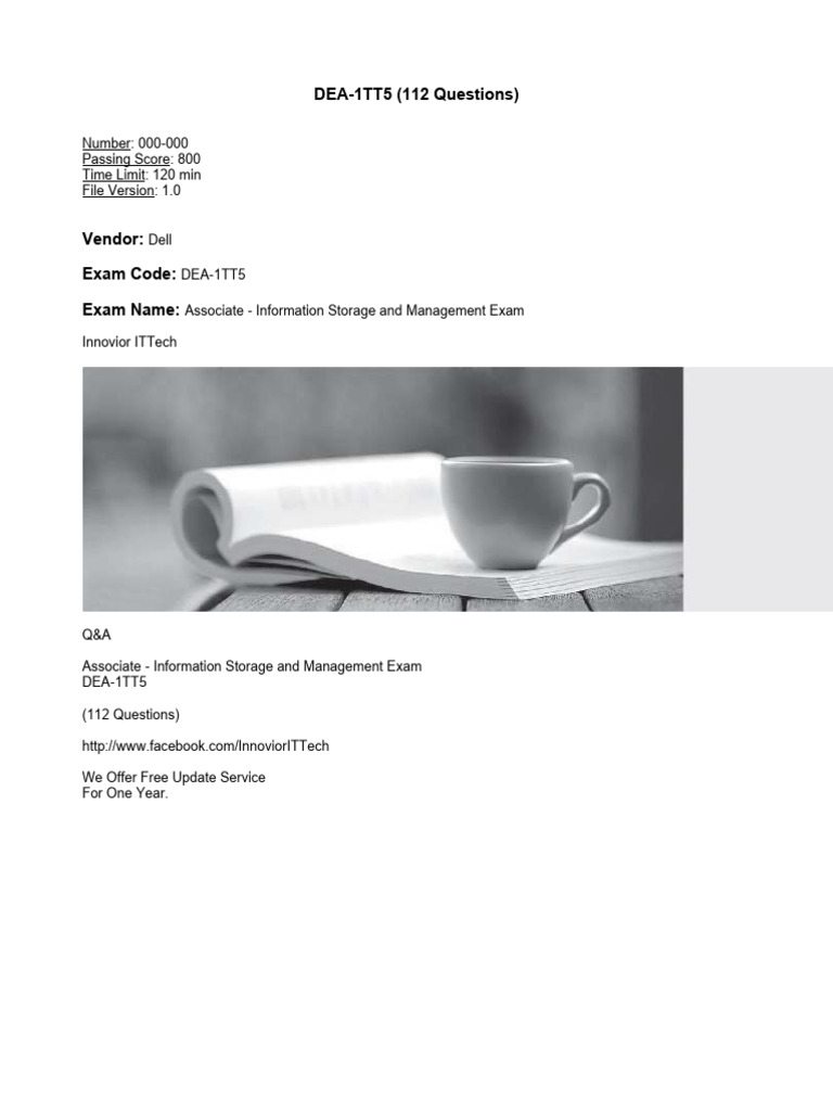 DEA-1TT5 Exam Guide and Questions | PDF