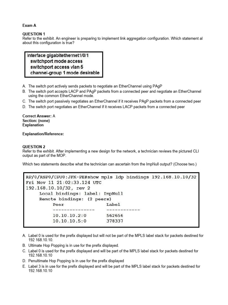 350-501 (770 Questions) | PDF | Networking | Multiprotocol Label Switching