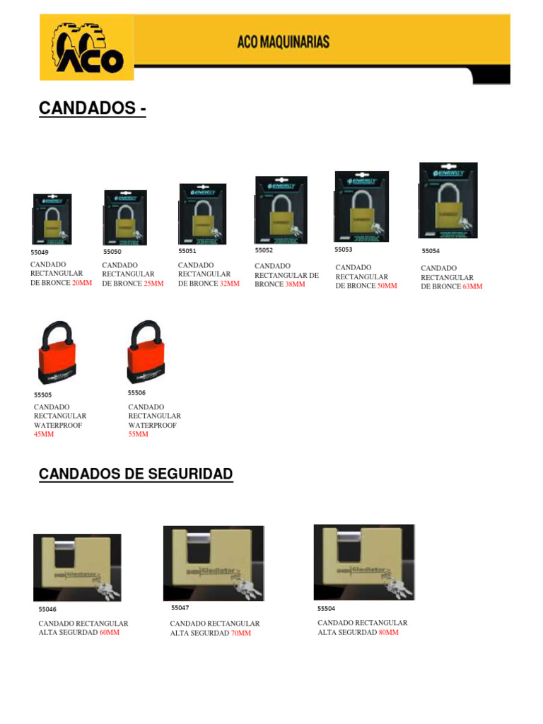CANDADOS | PDF | Hogar, jardinería y bricolaje | Estilo de vida