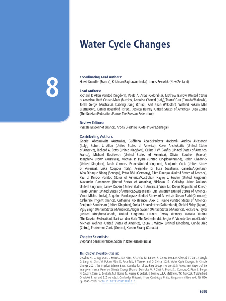 IPCC - AR6 - WGI - Chapter08 Cycle de L'eau GIEC | PDF | Greenhouse Effect | Climate Change
