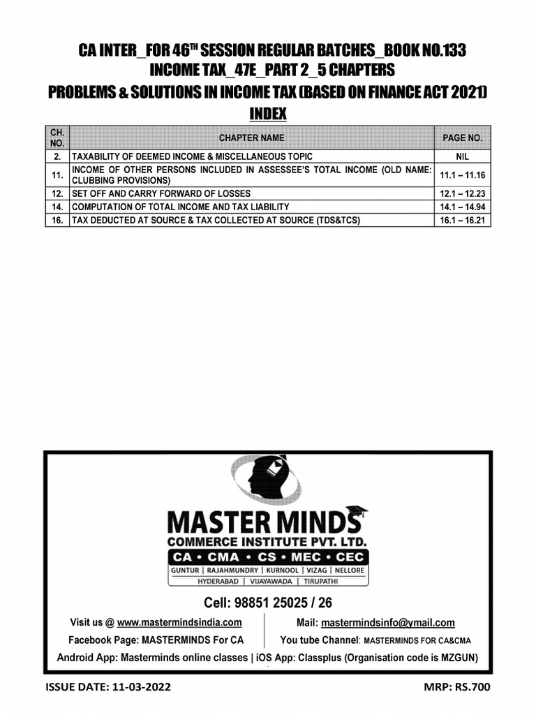 Book.133 - CA Inter - IT - Problems - Solutions - PT 2 - 5 Chs - 155 Pgs - 46th Ses Reg. Btchs ...