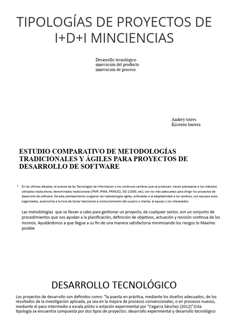 Tipòlogia de Proyectos | PDF