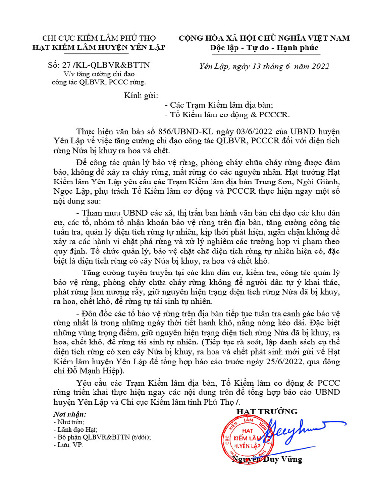 13.6 vv tăng cường công tác QLBVR, PCCCR đối với diện tích rừng Nứa bị khuy.signed.signed | PDF