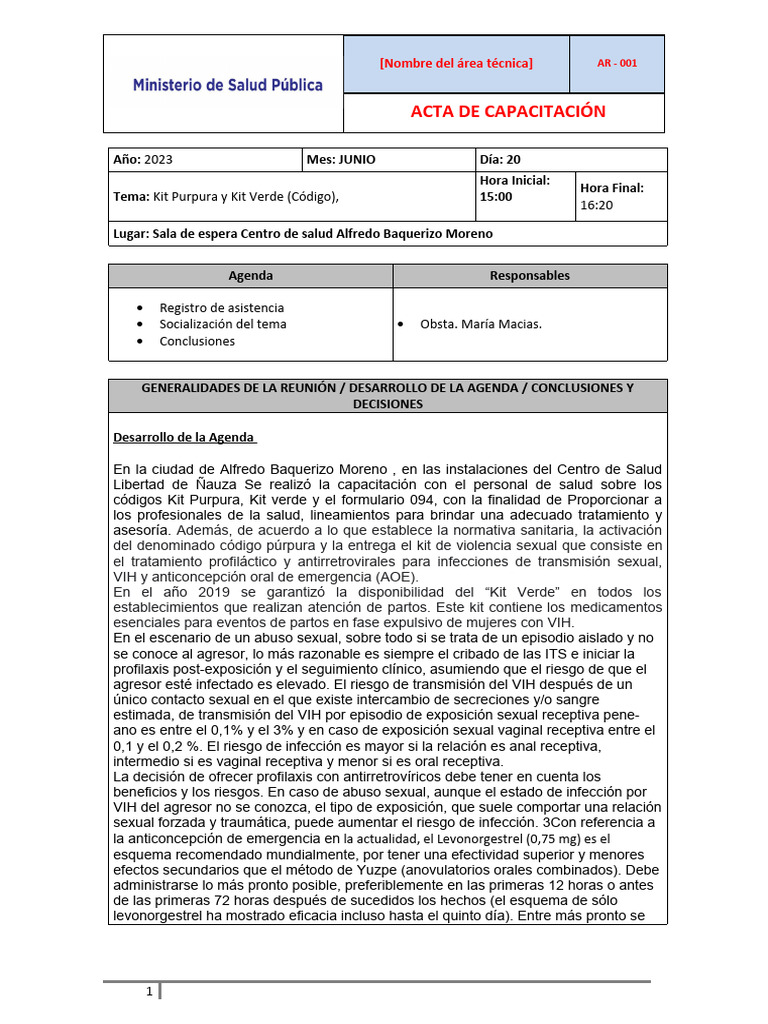 Kit Purpura-kit Verde | PDF | VIH | Control de la natalidad