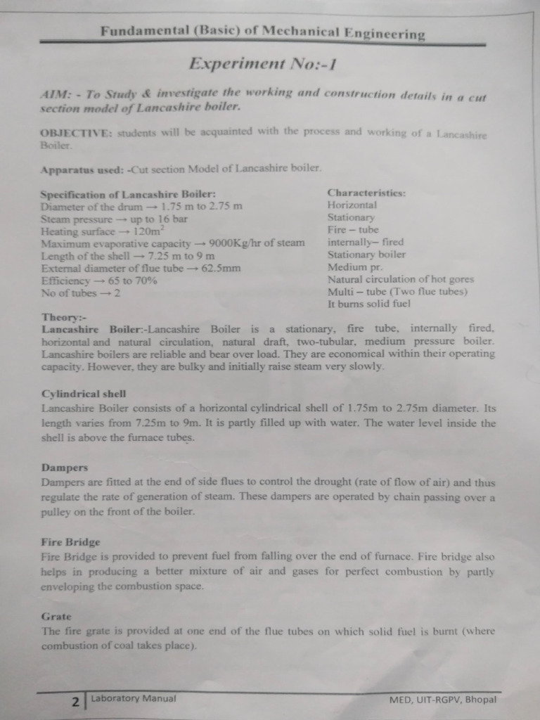 Mechanical Lab Manual | PDF