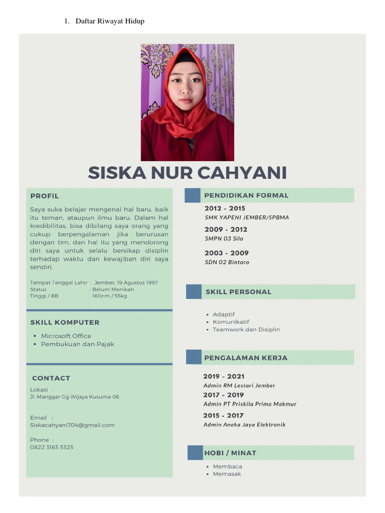 Contoh CV | PDF