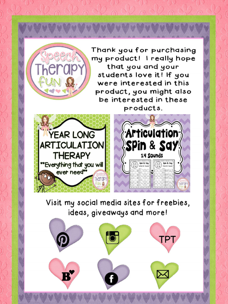 WORD LISTS - Articulation | PDF