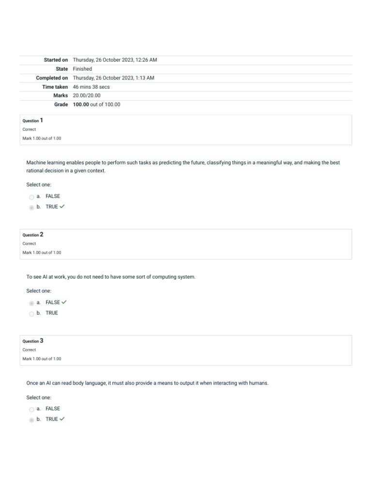 Performance Task 2 - Attempt Review | PDF | Artificial Intelligence | Intelligence (AI) & Semantics