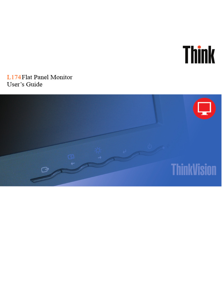 Thinkvision L174.cleaned | PDF | Computer Monitor | Menu (Computing)