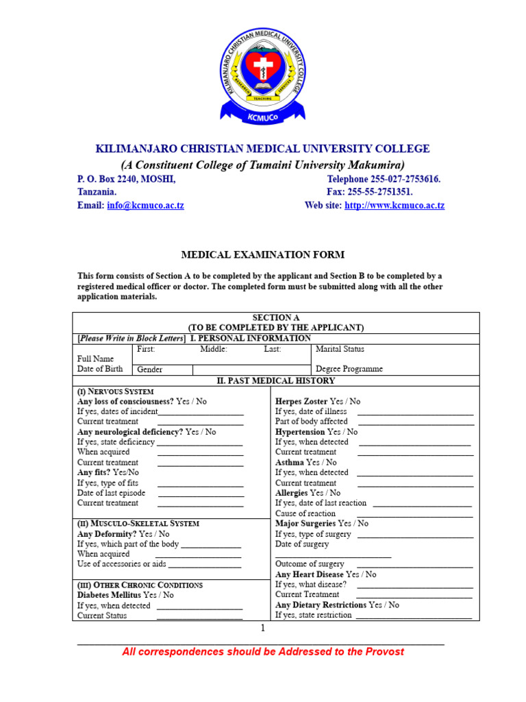 2021-Jun-Fri - MEDICAL EXAMINATION FORM | PDF
