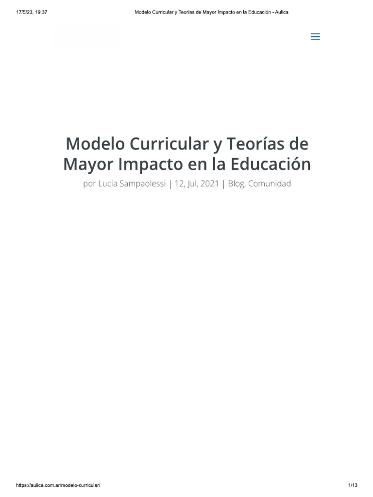 Modelo Curricular | PDF