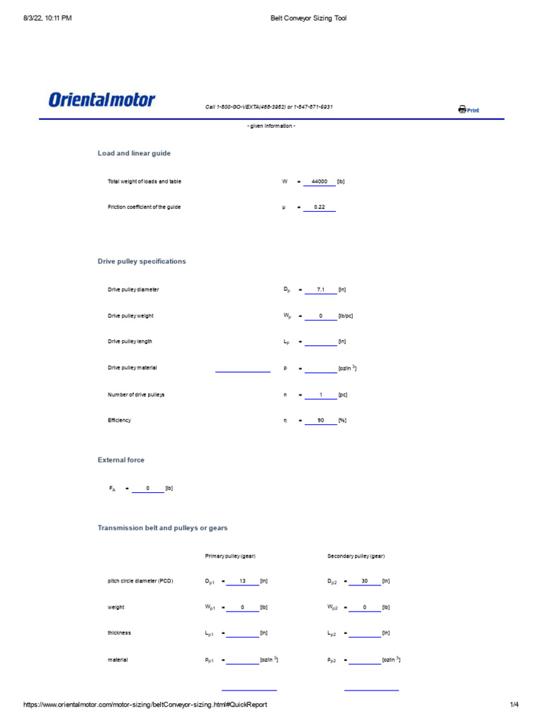 Belt Conveyor Sizing Tool | PDF | Belt (Mechanical) | Machines