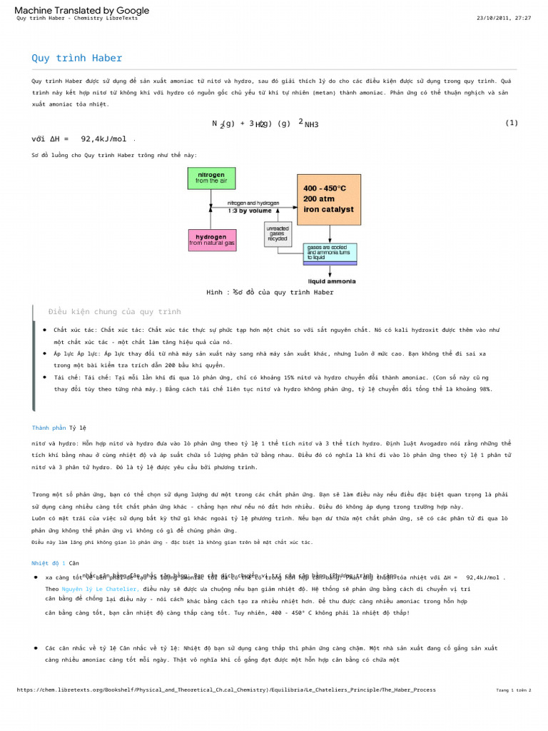 The Haber Process - Chemistry LibreTexts-1 | PDF