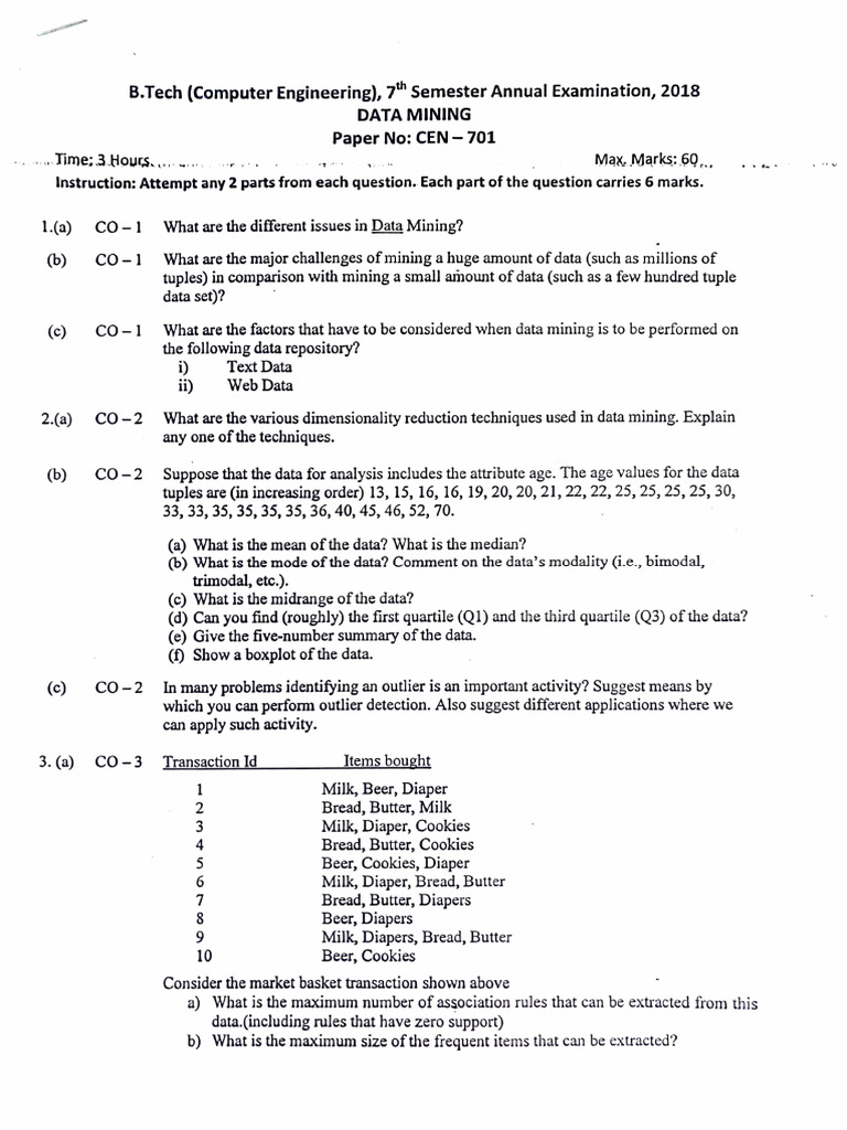 Previous Year Paper - Sem 7 | PDF | Applied Mathematics | Computing