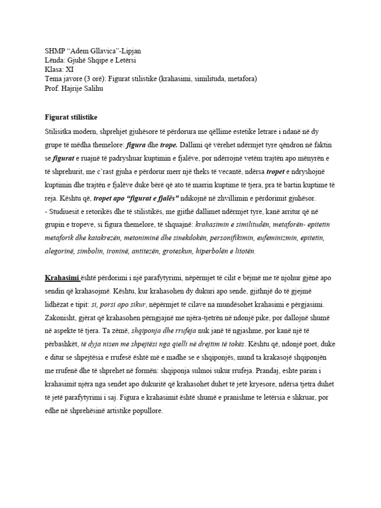 Figurat Stilistike | PDF