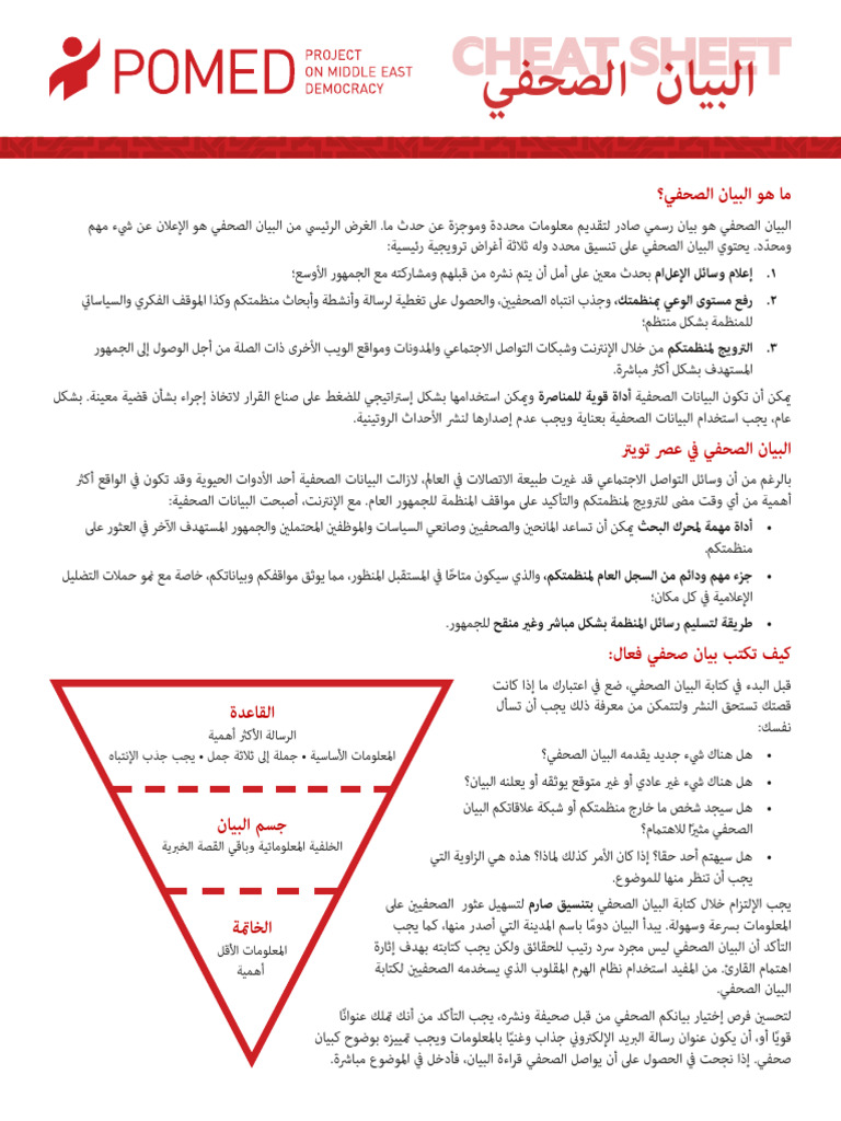 CheatSheet PR Arabic | PDF