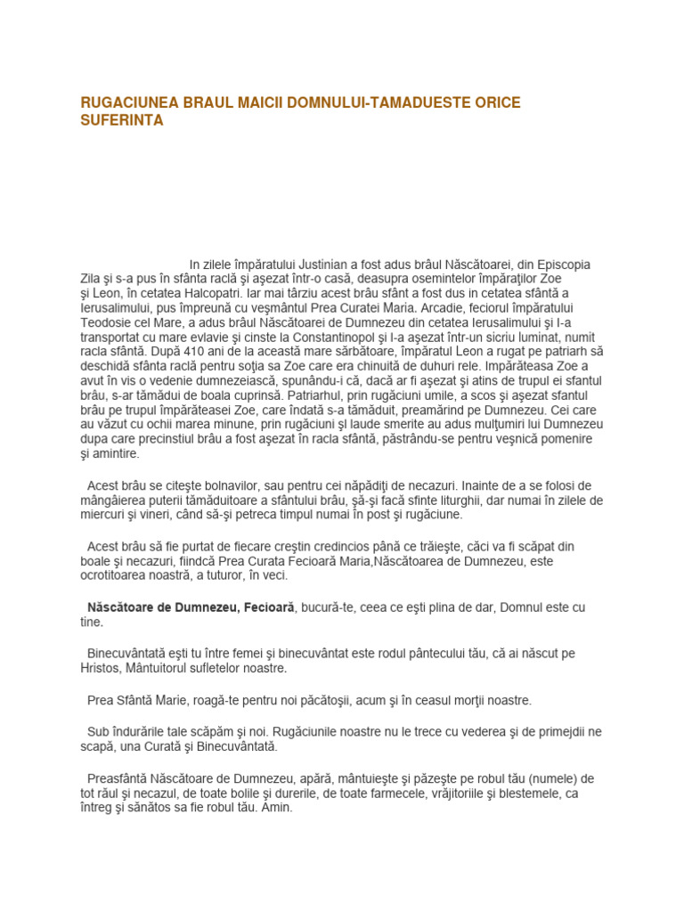 BRAUL Maicii Domnului | PDF