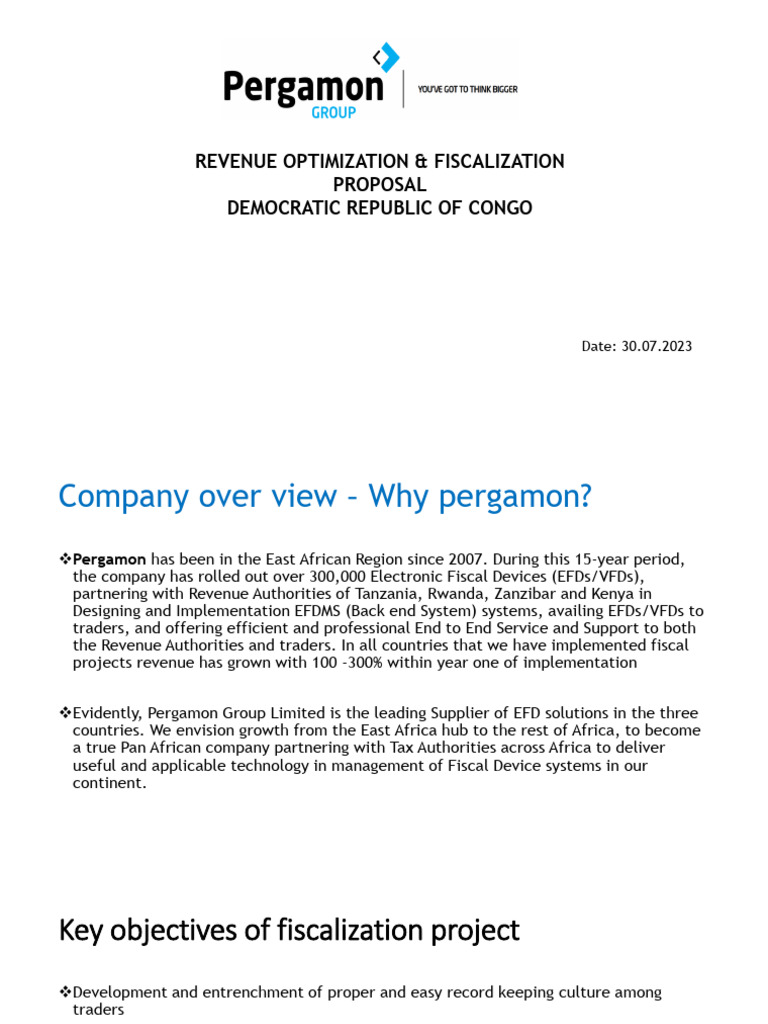 Fiscalization Presentation 300723 DRC | PDF | Point Of Sale | Invoice