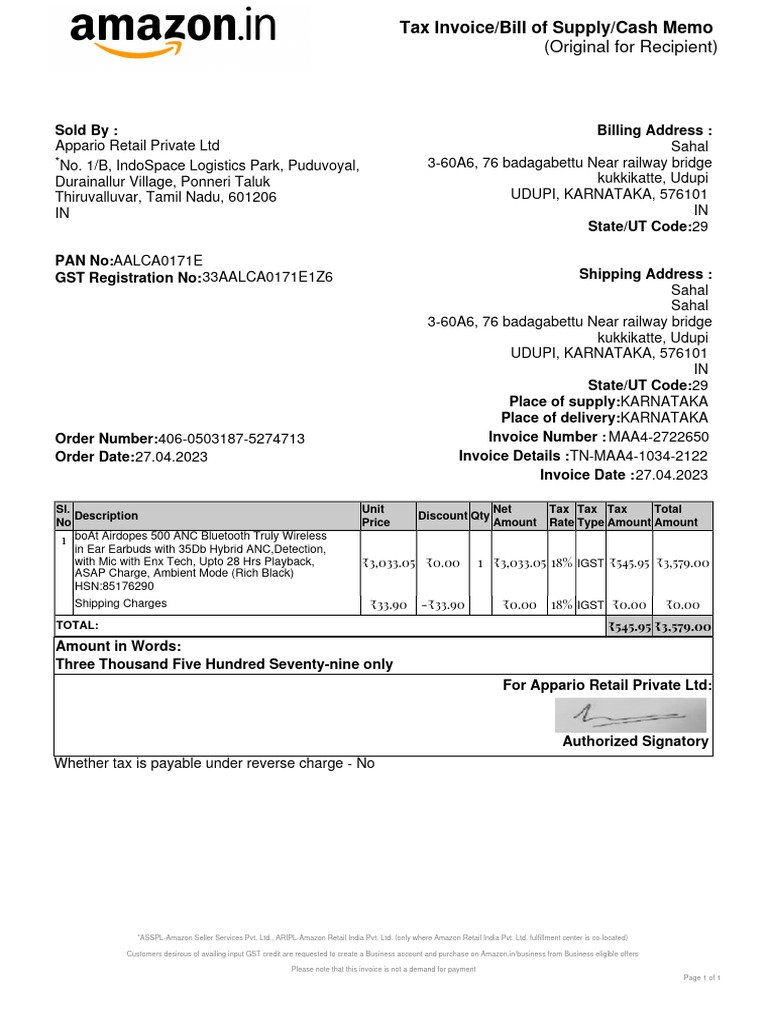 Invoice (1) (1) Bill | PDF