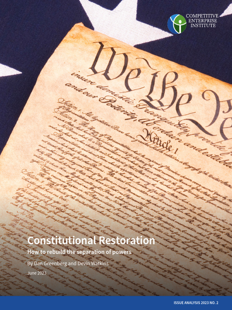 Constitutional Restoration | PDF | United States Congress | American ...