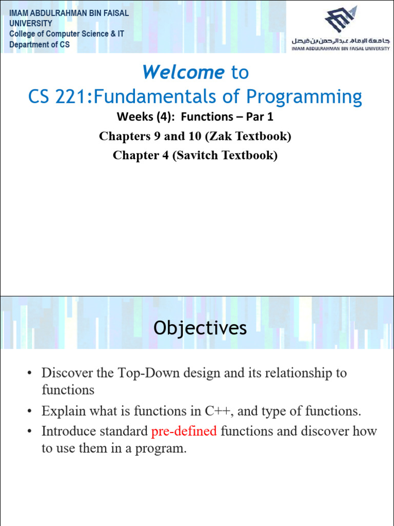 3 - Functions - Part1 | PDF | Parameter (Computer Programming) | Top Down And Bottom Up Design