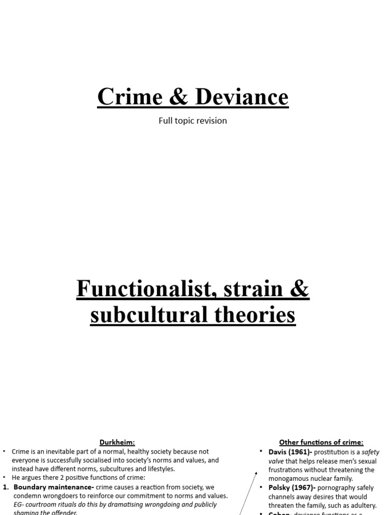 Crime & Deviance | PDF