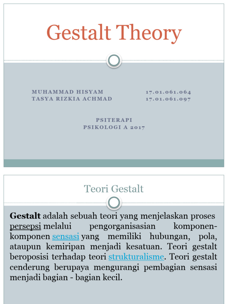 Teori Gestalt dalam Psikologi Perception | PDF