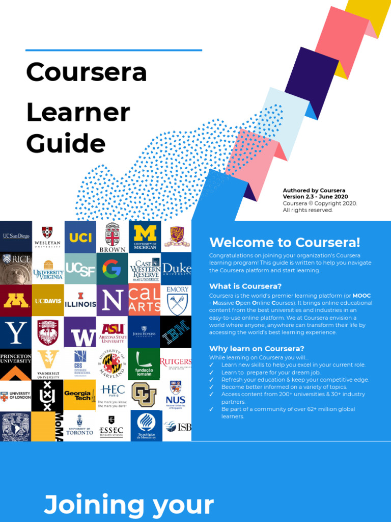 Coursera Learner Guide - 2021 | PDF