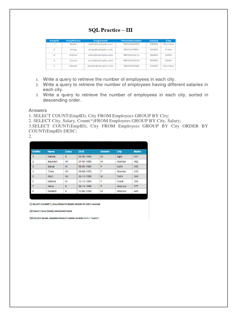 Class Revision Sql Iii Pdf 