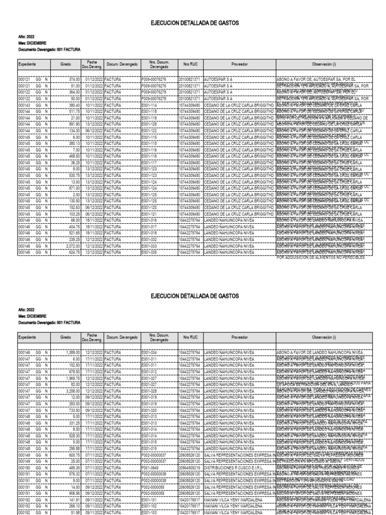 Girados Diciembre 2022 | PDF