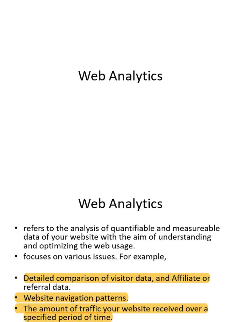 Module 11 Web Analytics Pdf Websites World Wide Web