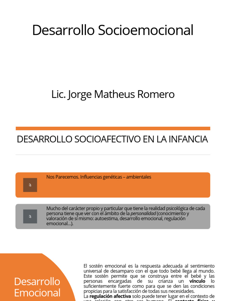 Sostén Emocional en el Desarrollo Infantil | PDF | Relaciones personales, crianza y desarrollo ...