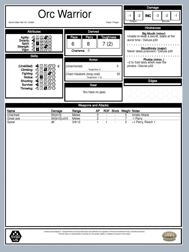 Orc Warrior | PDF