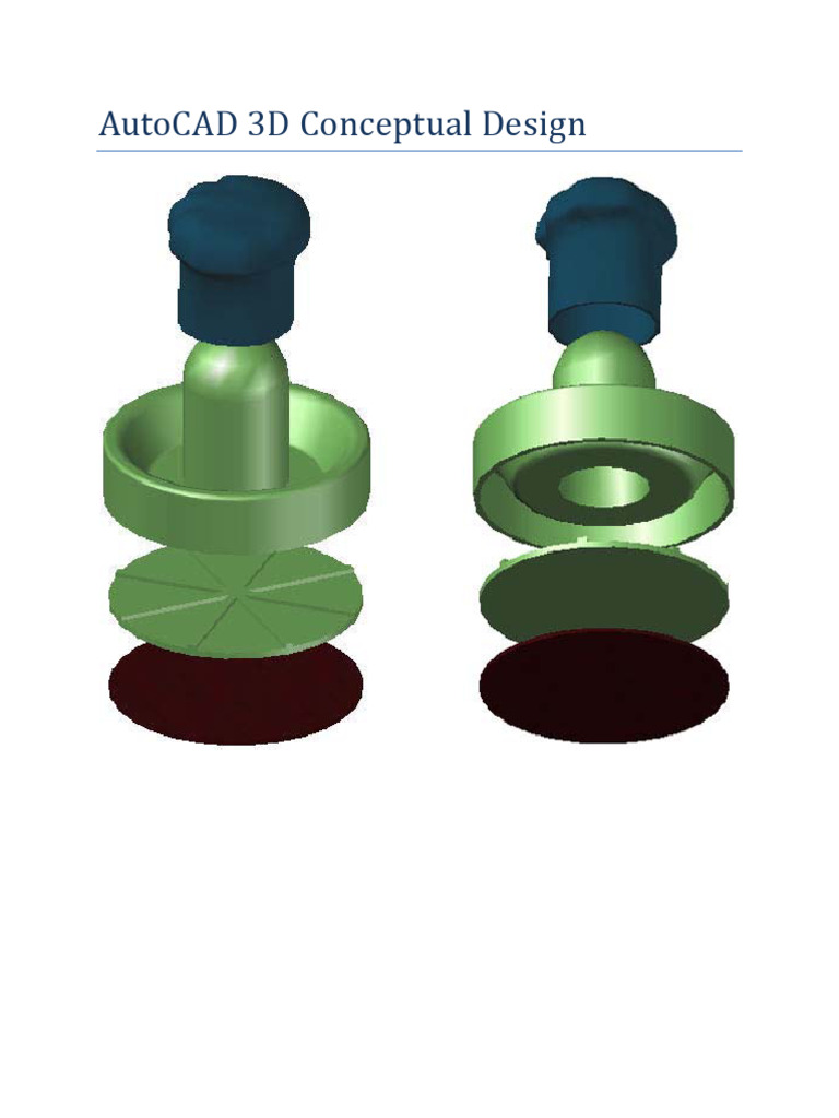 AutoCAD 3D Conceptual Design | PDF | 3 D Computer Graphics | Ellipse