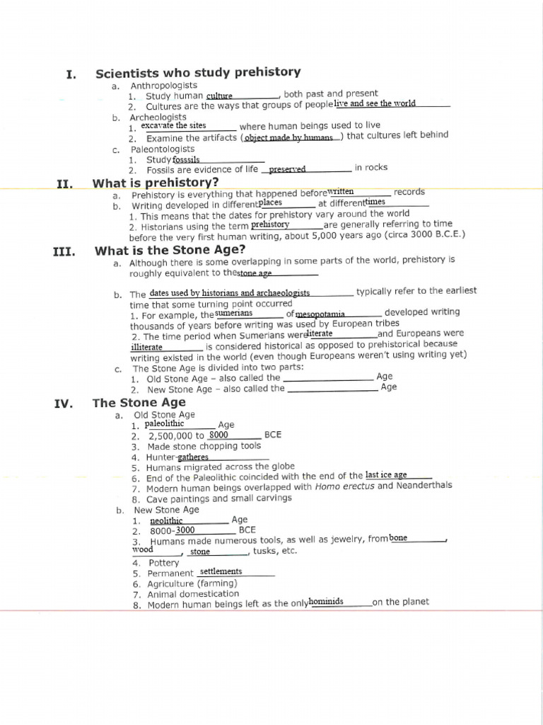Prehistory Notes | PDF
