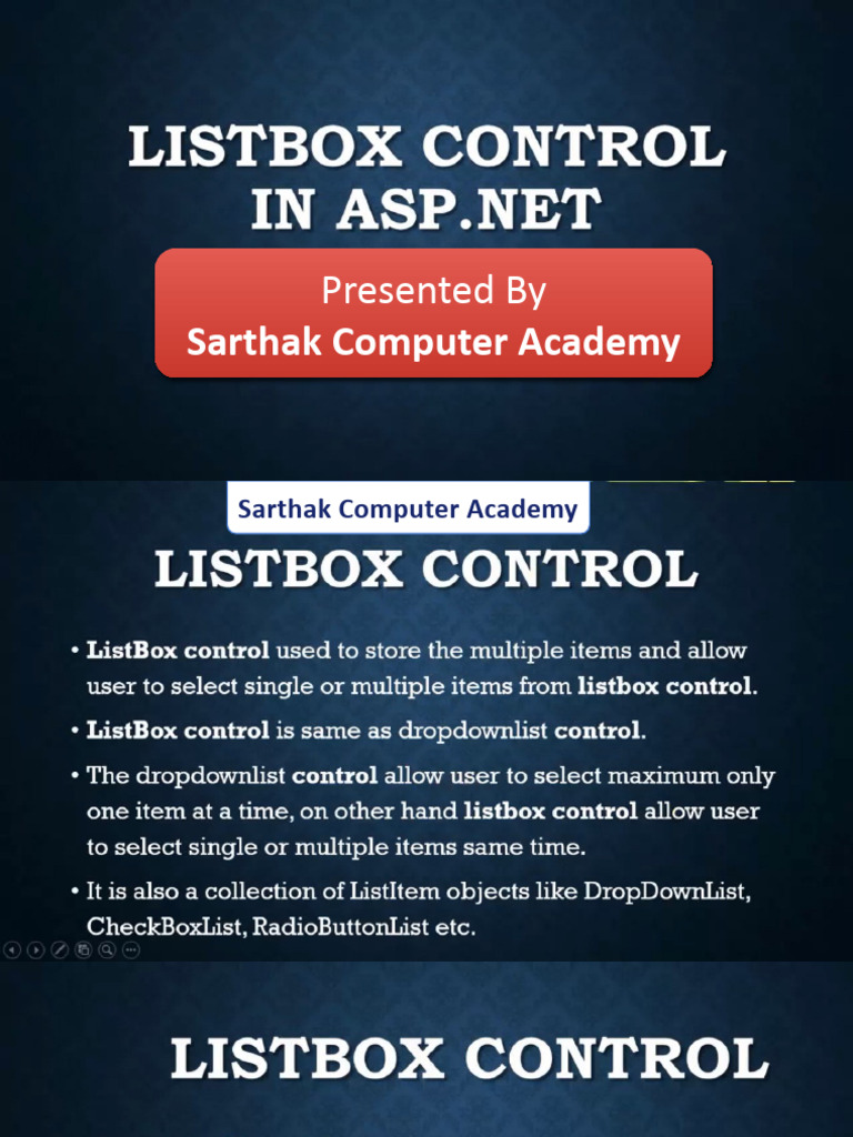 List Box in | PDF
