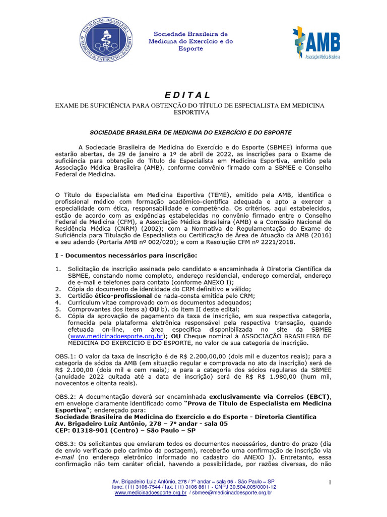 Edital 2022 Amb | PDF