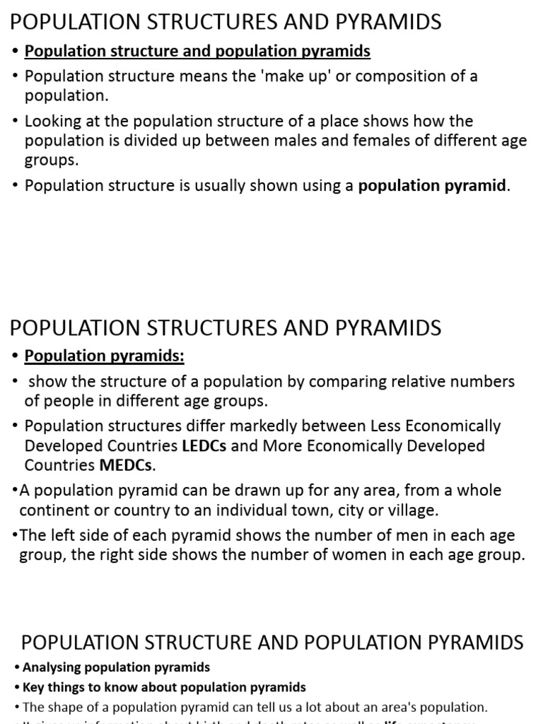 Population Structures and Pyramids | PDF | Poverty | Poverty & Homelessness