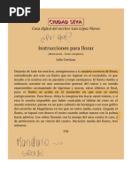 Instrucciones para Llorar - Cortázar PDF | PDF