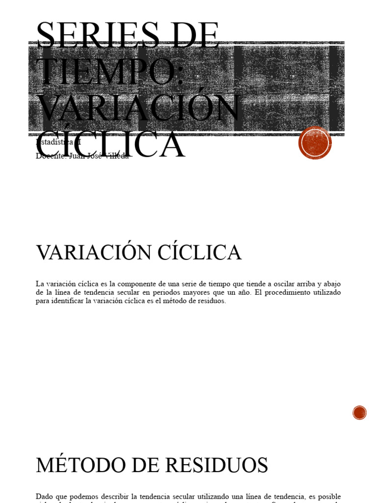 Variación Cíclica Series de Tiempo | PDF