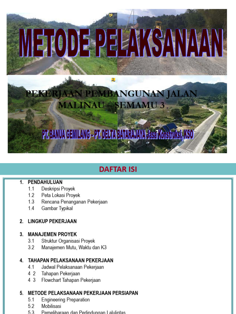 2.1. Metode Pelaksanaan Pekerjaan | PDF
