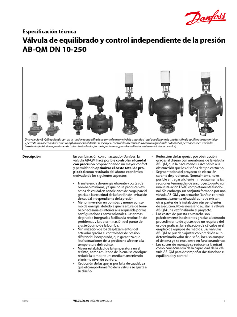 5 Valvulas de Equilibrado Hidraulico | PDF | Cantidades fisicas | Ingeniería de Procesos